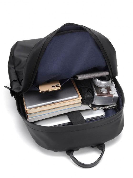 Simple PU Solid Color Backpack - Black|Grey|Blue– NouvéExpress