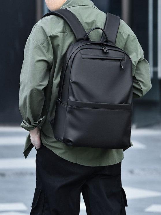 Simple PU Solid Color Backpack - Black|Grey|Blue– NouvéExpress